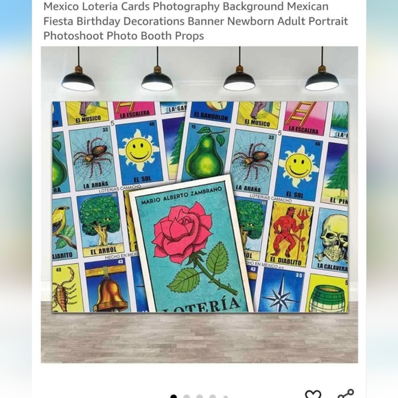 Design | Colorful Loteria Cards Photography Backdrop | Poshmark
